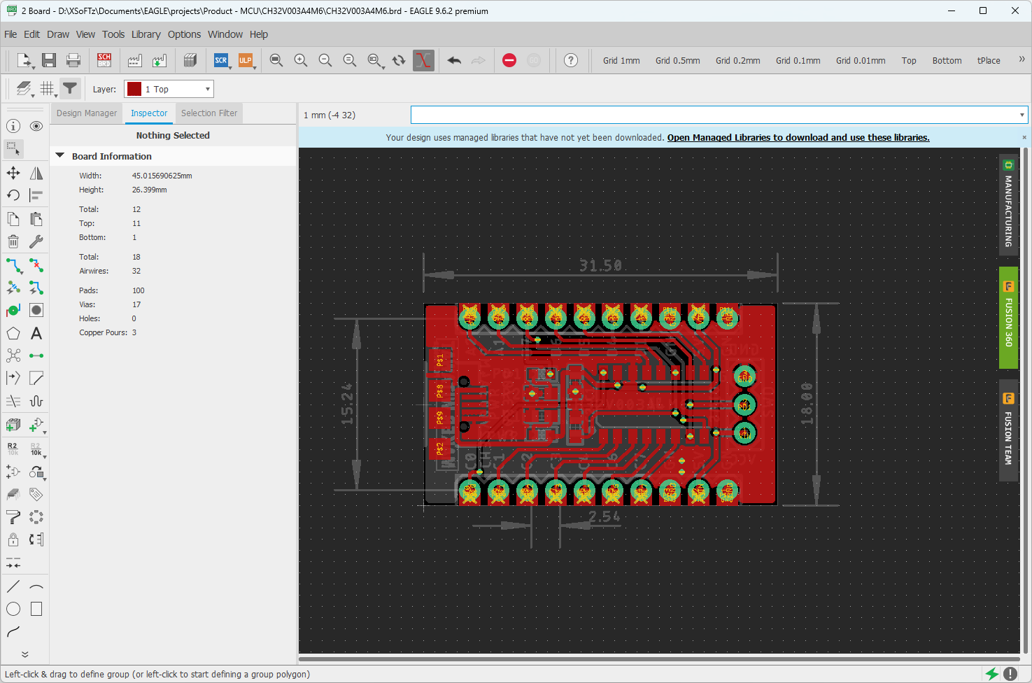 [EAGLE PCB] ออกแบบ CH32V003A4M6 Board - MAKER WITAWAT