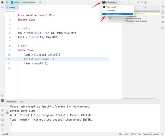 [MicroPython] เริ่มใช้งาน micro python ด้วย PyCharm - MAKER WITAWAT